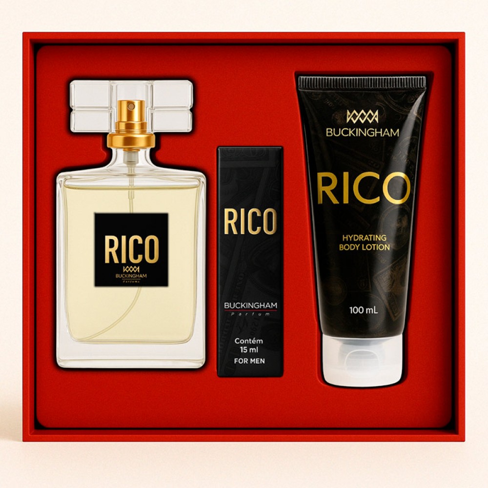Perfume Buckingham Rico - Masculino Kit Promocional